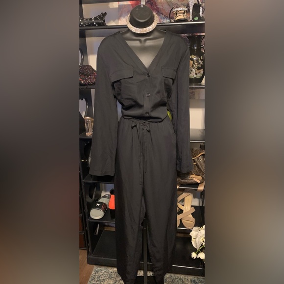Max Studio | Pants & Jumpsuits | Size Medium New Black Jump Suit | Poshmark